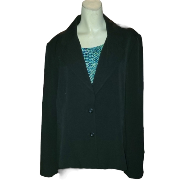 Rafaella | Jackets & Coats | Rafaella Basic Black Button Up Suit Jacket ...